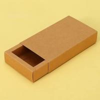 China Eco-Friendly Square Kraft Paper Packaging Drawer Sliding Gift Box for Branding Needs for sale