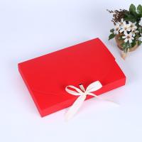 China Custom Logo Square Kraft Cardboard Paper Gift Boxes With Ribbon Eco-Friendly Material for sale