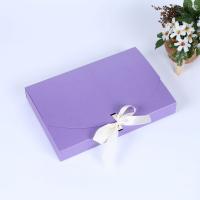 China Custom Logo Square Kraft Cardboard Paper Gift Boxes With Ribbon Eco-Friendly Material for sale