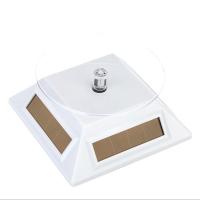 China XRF-037 Solar Display Stand with 360° Rotation and AA Battery Backup - 15×15×15cm ABS Advertising Platform for sale