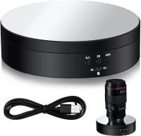 China Black/White PVC 360 Electric Mirror Turntable Display Stand - 138mm Diameter, 4kg Capacity, 2-6 RPM for sale