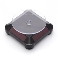 China Solar Powered Rotating Display Stand 10x10x3cm with Dual Power System for Retail Product Showcase for sale