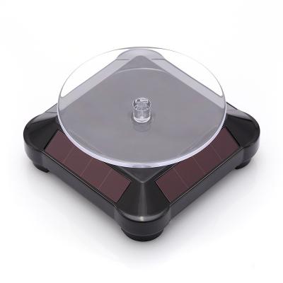China Solar Powered Rotating Display Stand 10x10x3cm with Dual Power System for Retail Product Showcase for sale