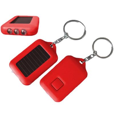 China Solar Panel Keychain with White LED Light - 10×10×4.5cm Compact Display Stand, 300g Load Capacity, 80,000+ Hour LED Lifespan for sale