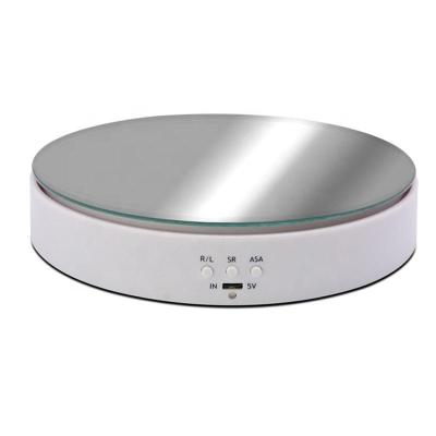 China 19.5cm Premium Circular Rotating Display Stand with 10kg Load Capacity and Adjustable 1-2 RPM Speed for Headphones for sale