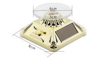 China Silver Golden Solar Lotus Display Stand 360° Rotating Platform 8×8×4cm for Retail Product Showcase for sale