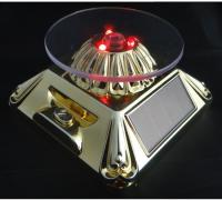 China Acrylic Solar Showcase 360 Degree Rotating Turntable Display Stand with LED Light - 8×8×4cm, 63g Weight for sale