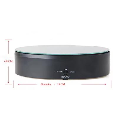China 1.5kg Capacity Electric Rotating Display Stand with Dual-Speed Rotation 18×18×4.5cm USB Battery Powered for sale