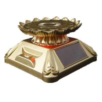 China XRF-006A Solar Display Stand 8×8×4cm with Rotating Platform and Colorful LED Lighting for Retail Displays for sale
