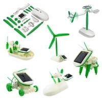 China Educational 6-in-1 DIY Solar Robot Science Kit for Kids - 19.2cm Size with 160g Weight for sale
