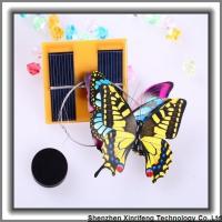China Triple Solar Powered Fluttering Butterflies Garden Decor - 30x20x10mm ABS Plastic, 3g Weight for sale