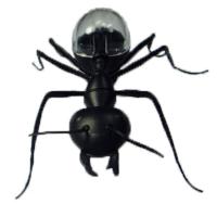 China High Quality Black Creative Science Solar Power Novelty Gifts Plastic Promotional Solar Toys Ant for sale