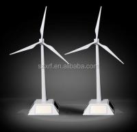 China Mini ABS Plastic White Solar Windmill Toy 260mm Height with 250mm Blade Radius - OEM Available for sale