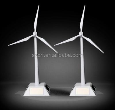 China Mini ABS Plastic White Solar Windmill Toy 260mm Height with 250mm Blade Radius - OEM Available for sale