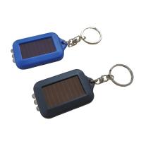 China Custom Solar LED Keychain with 3 LED Lights 60x35x10mm ABS Eco-friendly Promotional Gift for sale