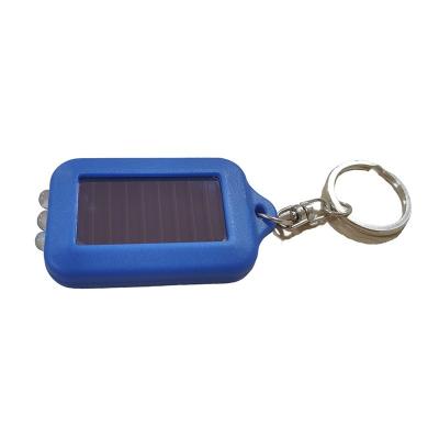 China Custom LED Solar Keychain with 3 LEDs - 60x35x10mm ABS Eco-Friendly Promotional Gift for sale