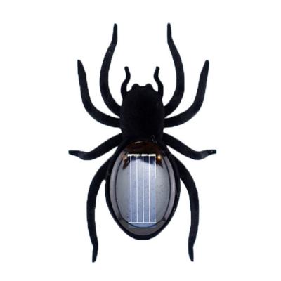 China ABS Material Black Solar Toy Solar Spider Plush Insect Novelty & Gag Toys Educational Games for Kids for sale