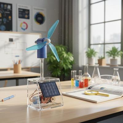 China Interactive Solar Windmill Toy Ideal for Classroom Renewable Energy Teaching and Hands On Science Experiments for sale