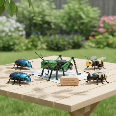 China New Coming Montessori Toys Product Solar Grasshopper Other Outdoor Solar Insect Educational Solar Toy for Kids Learning for sale