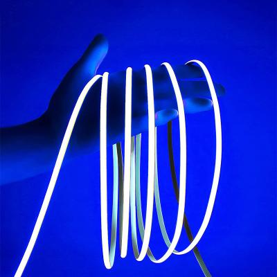 China 100lm/w DC 12V24V 8mm 320leds Blue Flexible COB Led Strip Light for Cabinet Bedroom Kitchen Lighting Decoration for sale