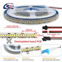 China 12v24v 240leds 10mm 3000K 4000K 6500K Die-Cutting Board dual color SMD2835 Led Strip Light for sale