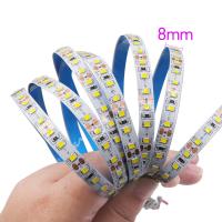 China Home 12v 8mm 120leds 12000K Cool White Die-Cutting Board SMD2835 Led Strip Light for Indoor decoration for sale
