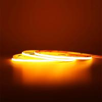 China Golden Yellow Flexible COB LED Strip Light for Hotel Cabinet Bedroom Kitchen Lighting for sale