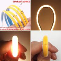China Golden Yellow Flexible COB LED Strip Light for Hotel Cabinet Bedroom Kitchen Lighting for sale
