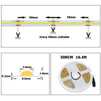 China 3- High Brightness COB Led Strip Light 480leds 8mm10mm 3000K4000K6500K Warm Natural White for sale