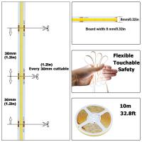 China NO-Waterproof 12V24V 8mm10mm 480Leds 6500K White CE RoHs Flexible COB LED Strip Light for sale