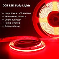 China COB Led Strip Light IP20 8mm 12V24V 480leds Red for Indoor and Outdoor decoration for sale