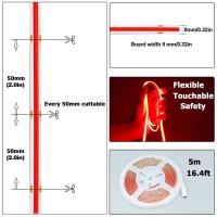 China COB Led Strip Light IP20 8mm 12V24V 480leds Red for Indoor and Outdoor decoration for sale