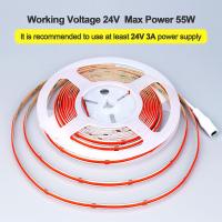 China COB Led Strip Light IP20 8mm 12V24V 480leds Red for Indoor and Outdoor decoration for sale