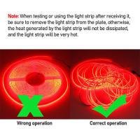 China COB Led Strip Light IP20 8mm 12V24V 480leds Red for Indoor and Outdoor decoration for sale