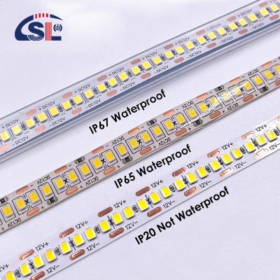 China Waterproof SMD2835 LED Strip Lights 240leds 8mm 24v 12v 3000K 4000K 6500K IP67 IP65 IP20 for sale