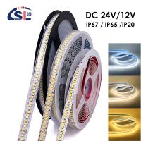 China Waterproof SMD2835 LED Strip Lights 240leds 8mm 24v 12v 3000K 4000K 6500K IP67 IP65 IP20 for sale