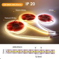 China Waterproof SMD2835 LED Strip Lights 240leds 8mm 24v 12v 3000K 4000K 6500K IP67 IP65 IP20 for sale