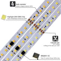 China 12v24v 8mm 120leds 4000K Natural Electroplate SMD2835 led strip light with Dimmer for sale