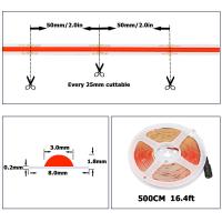 China Hotel COB LED Strip Light 12V 24V 8mm 10mm 480 LEDs Red for Indoor and Outdoor Decor for sale