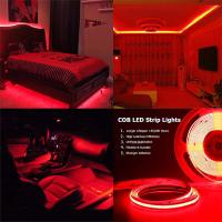 China Hotel COB LED Strip Light 12V 24V 8mm 10mm 480 LEDs Red for Indoor and Outdoor Decor for sale