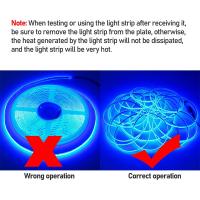 China CE LVD EMC ROHS FCC REACH ERP2.0 Certified Ice Blue COB Led Strip Light with 8mm Width for sale