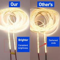 China Hotel DC12V24V 8mm10mm 480Leds 3000K4000K6500K High Brightness Flexible COB Led Strip Light for Kitchen Living Room for sale