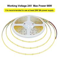 China Hotel DC12V24V 8mm10mm 480Leds 3000K4000K6500K High Brightness Flexible COB Led Strip Light for Kitchen Living Room for sale