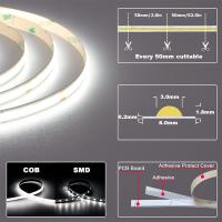 China LED Strip Light 8mm10mm 480leds 3000K4000K6500K Warm Natural White Flexible COB Light for sale