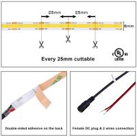China 100lm/w High Brightness IP20 8mm 480Leds COB Led Strip Light for Kitchen Living Room for sale