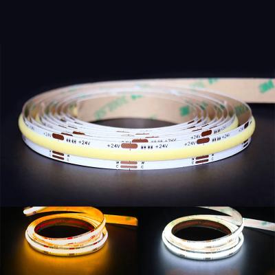 China DC12V24V 8mm10mm 576leds 3000K 6500K CCT COB Led Strip Light for TV Backlight Cabinet for sale
