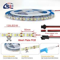 China 120leds 8mm 12v 6500K White Flexible Smd2835 Led Strip Light for Indoor Decoration for sale