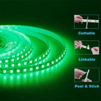 China IP20 Rating High Brightness Customized 5V 120LEDs Green One Light One Cut Electroplate SMD2835 LED Strip Light for sale