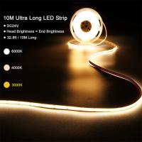China 4000K COB Flexible LED Strip 480Leds 8mm10mm Width for Cabinet Bedroom Kitchen Lighting for sale