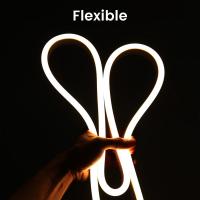 China Silicone Covered Warm White LED Neon Flex 24V DC Wireless 8x16mm 120LEDs/m IP65 Waterproof for sale